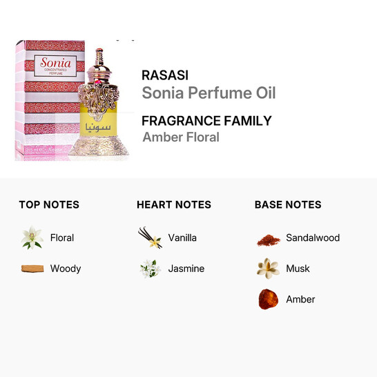 Rasasi Ladies Sonia Perfume Oil 0.5 oz Fragrances FP78001 614514780961 ...