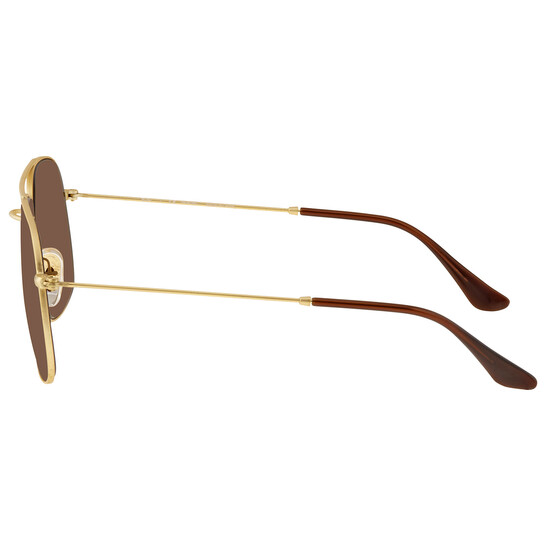Ray-Ban Andrea Polarized Dark Brown Navigator Unisex Sunglasses RB3595 ...