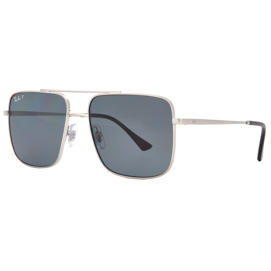 Ray-Ban ARI Polarized Dark Grey Square Unisex Sunglasses RB3758 003/81 ...