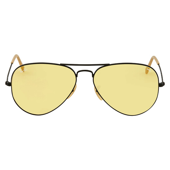 Ray-Ban Aviator Evolve Yellow Photocromic Aviator Sunglasses RB3025 ...