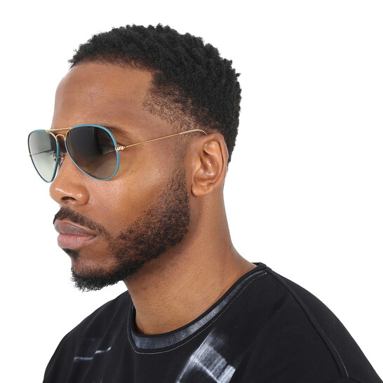 Ray-Ban Aviator Full Color Legend Green/Blue Gradient Unisex Sunglasses ...