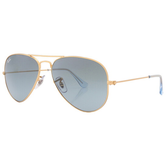 Ray-Ban Aviator Gradient Blue Unisex Sunglasses RB3025 001/3M 55 ...