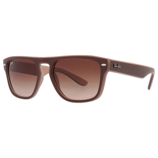 Ray-Ban Brown Gradient Square Unisex Sunglasses RB4407 673113 57 ...