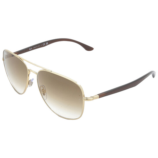 Ray-Ban Brown Square Unisex Sunglasses RB3683-001/51-59 RB3683 001/51 ...
