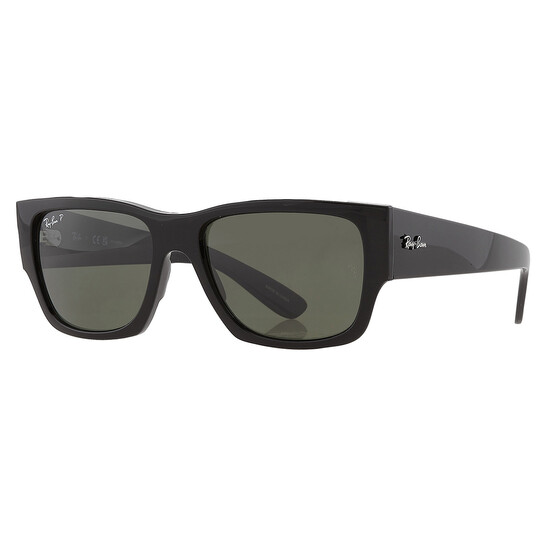 Ray-Ban Carlos Polarized Green Rectangular Unisex Sunglasses RB0947S ...