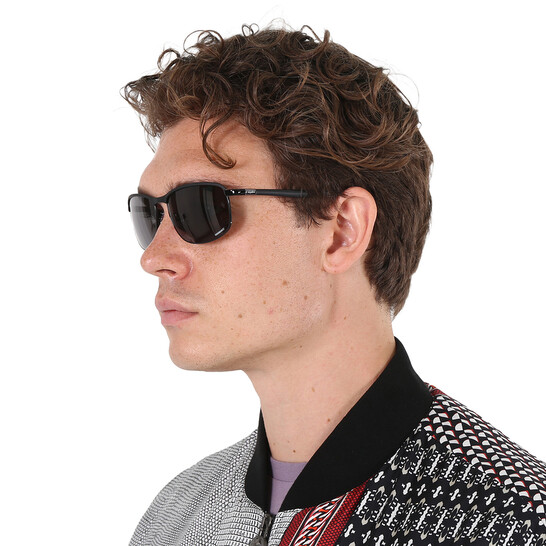 Ray-Ban Chromance Polarized Dark Gray Rectangular Unisex Sunglasses ...