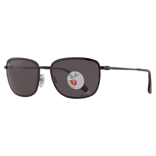 Ray-Ban Chromance Polarized Grey Square Unisex Sunglasses RB3705 002/K8 ...