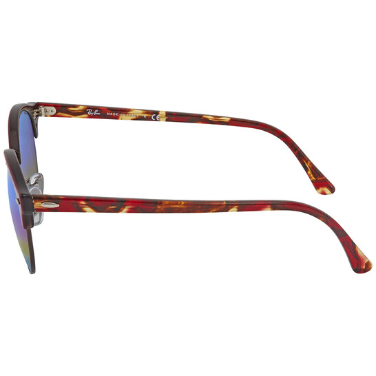 Ray-Ban Clubround Blue Rainbow Flash Round Sunglasses RB4246 222C2E 51 ...
