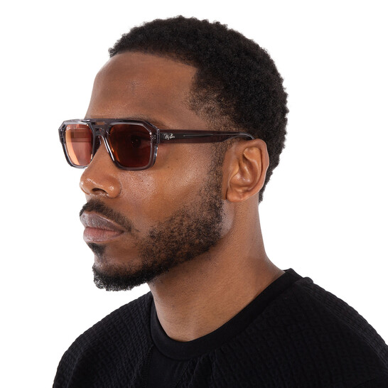 Ray-Ban Corrigan Dark Violet Red Irregular Unisex Sunglasses RB4397 ...