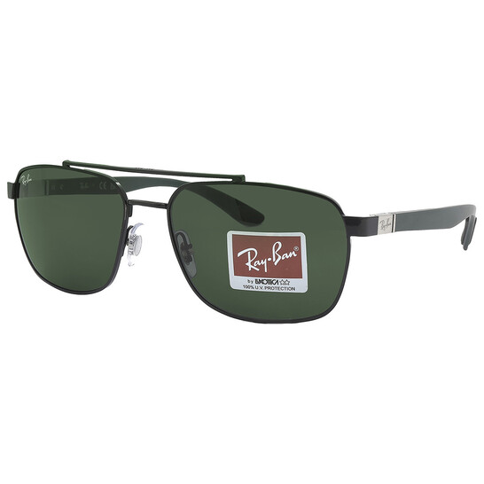 Ray-Ban Dark Green Rectangular Men's Sunglasses RB3701 002/71 59 ...