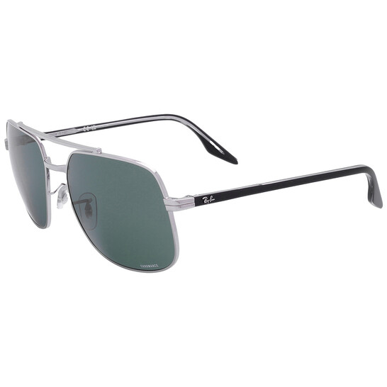 Ray-Ban Polarized Dark Green Chromance Square Unisex Sunglasses RB3699 ...