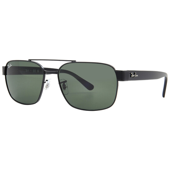 Ray-Ban G-15 Green Rectangular Unisex Sunglasses RB3751 002/31 58 ...
