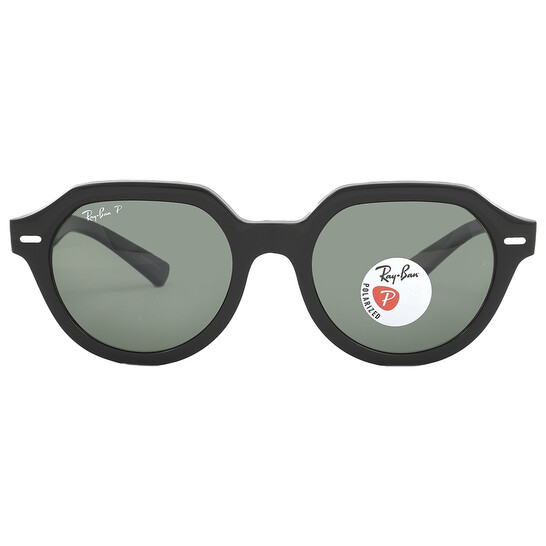 Ray-Ban Gina Polarized Green Square Unisex Sunglasses RB4399 901/58 53 ...