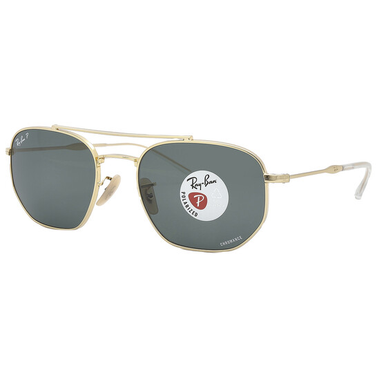 Ray-Ban Grey Chromance Irregular Unisex Sunglasses RB3707 001/O9 54 ...