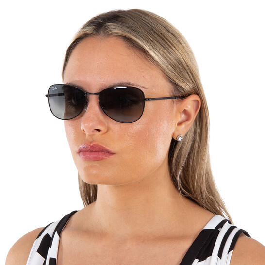 Ray-Ban Grey Gradient Pilot Unisex Sunglasses RB3733 002/71 56 ...