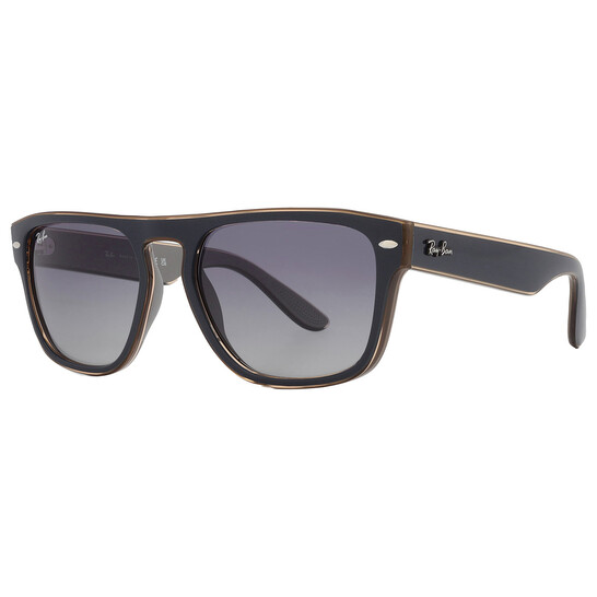 Ray-Ban Grey/Blue Square Unisex Sunglasses RB4407 67304L 57 ...