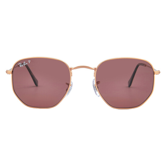 Ray-Ban Hexagonal Flat Lenses Polarized Violet Irregular Unisex ...