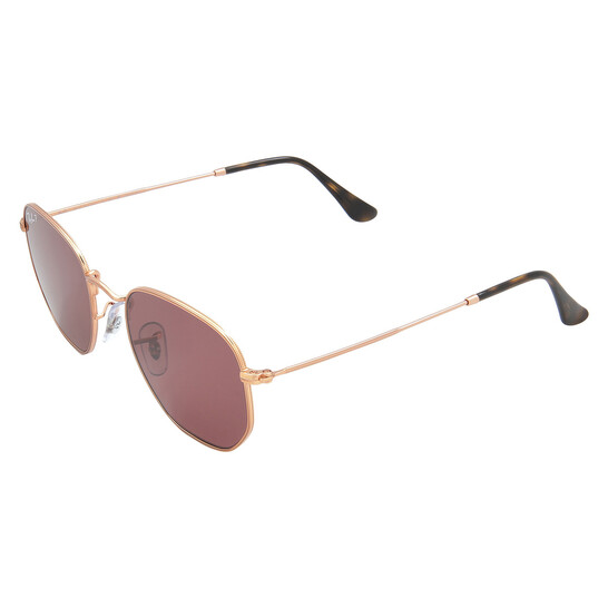 Ray-Ban Hexagonal Flat Lenses Polarized Violet Irregular Unisex ...