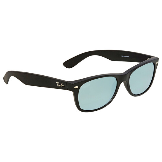 Ray-Ban New Wayfarer Flash Silver Flash Unisex Sunglasses RB2132 622/30 ...