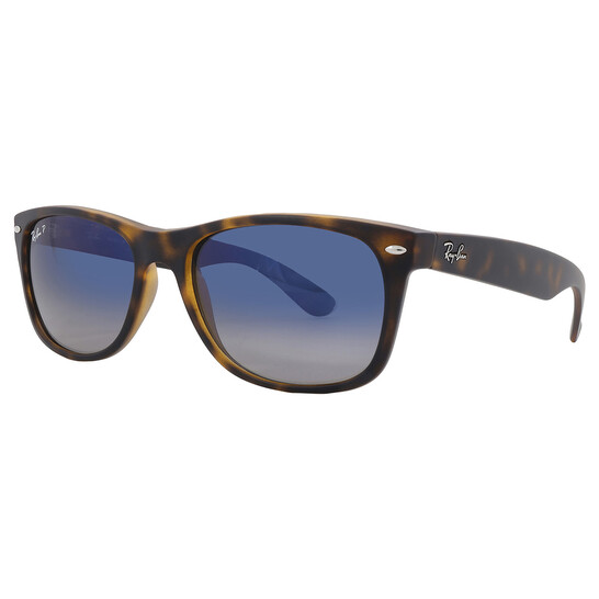 Ray-Ban New Wayfarer Polarized Blue Gradient Square Unisex Sunglasses ...