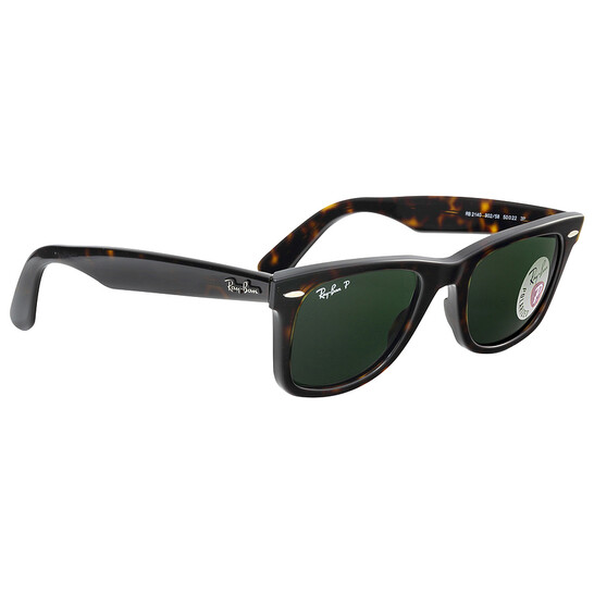 Ray-Ban Original Wayfarer Classic Polarized Green Classic G-15 Unisex Sunglasses RB2140 902/58 ...