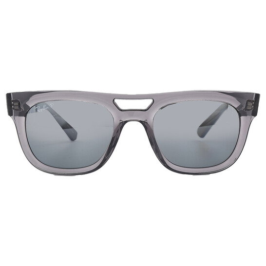 Ray-Ban Phil Bio Based Polarized Grey Gradient Mirror Square Unisex ...
