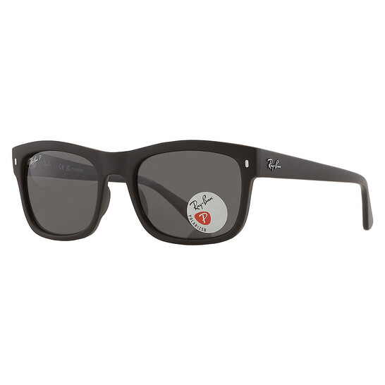 Ray-Ban Polarized Black Square Unisex Sunglasses RB4428 601S48 56 ...