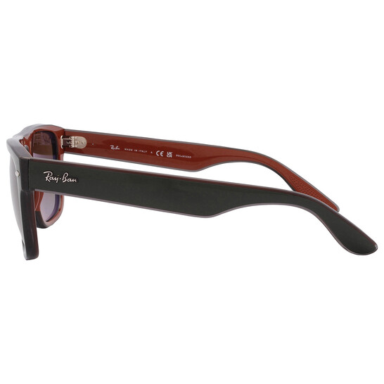 Ray-Ban Polarized Brown Gradient Square Unisex Sunglasses RB4407 6732T5 ...