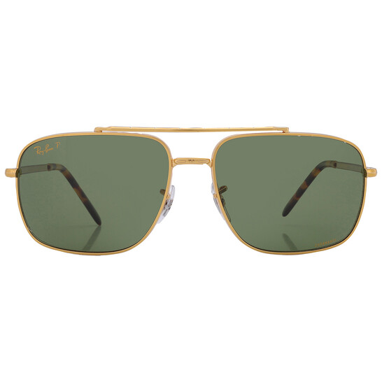 Ray-Ban Polarized Dark Green Navigator Unisex Sunglasses RB3796 9196P1 ...