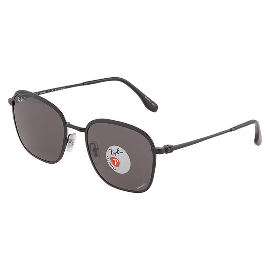 Ray-Ban Polarized Dark grey Square Unisex Sunglasses RB3720 002/K8 55 ...