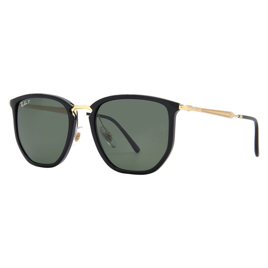 Ray-Ban Polarized Green Irregular Unisex Sunglasses RB4451 630658 53 ...
