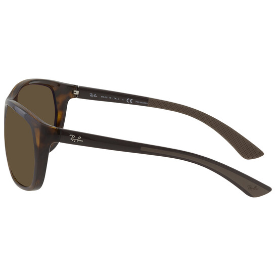 Ray-Ban Polarized Havana Rectangular Sunglasses RB4307 710/8361 ...