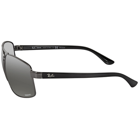 Ray-Ban Silver Mirror Chromance Rectangular Men's Sunglasses RB3604CH ...