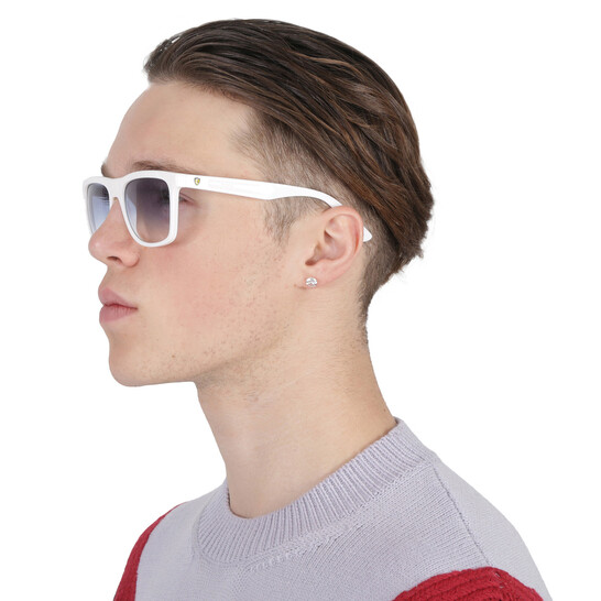 Ray-Ban Scuderia Ferrari Light Blue Gradient Square Unisex Sunglasses ...