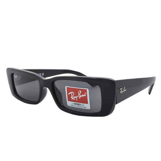 Ray-Ban Teru Bio Based Dark Grey Rectangular Unisex Sunglasses RB4425 ...