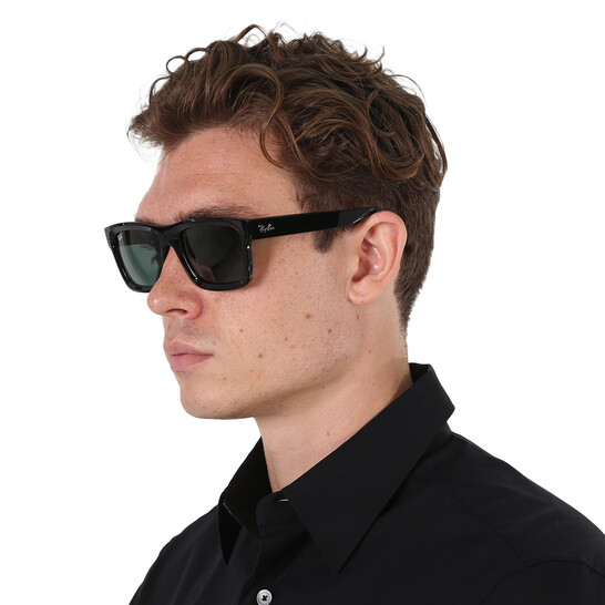 Ray-Ban Warren Bio Based Dark Green Rectangular Unisex Sunglasses ...