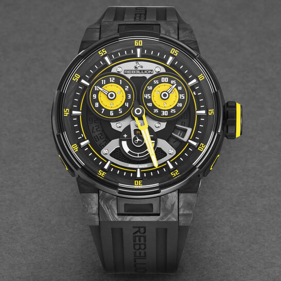 Rebellion Predator 2.0 Chronograph Automatic Black Dial Men's Watch RB ...