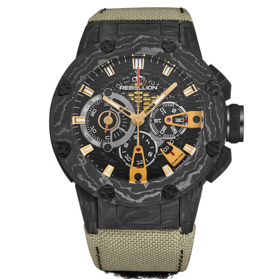 Rebellion Predator Chronograph Automatic Black Dial Men's Watch RB.PR ...