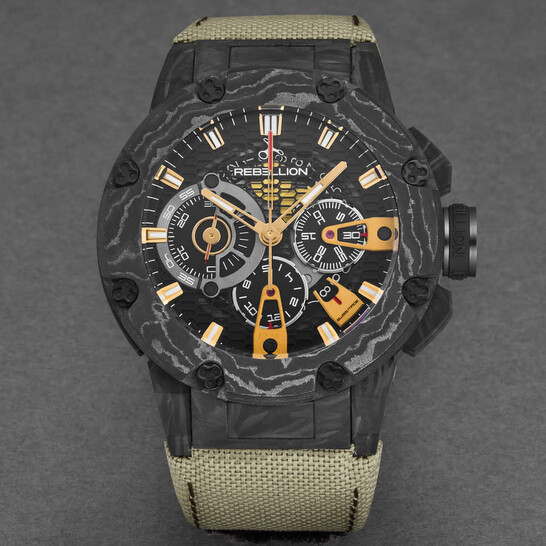 Rebellion Predator Chronograph Automatic Black Dial Men's Watch RB.PR ...