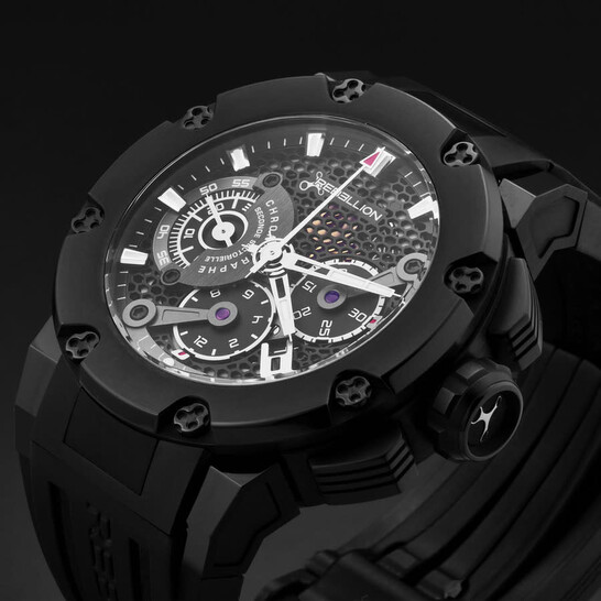 Rebellion Predator Chronograph Automatic Black Dial Men's Watch RB.PR ...