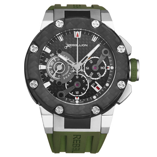 Rebellion Predator Chronograph Automatic Black Dial Men's Watch RB.PR ...