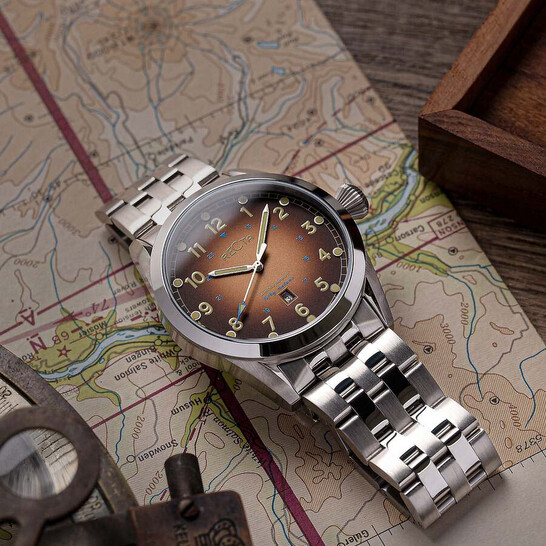 Recta Cavalier Quartz Brown Dial Men's Watch RT-3005-66 194595052695 ...