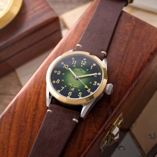 Recta Cavalier Quartz Green Dial Men's Watch RT-3005-07 194595052626 ...