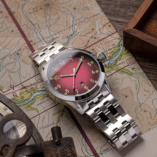 Recta Cavalier Quartz Red Dial Men's Watch RT-3005-88 194595052718 ...