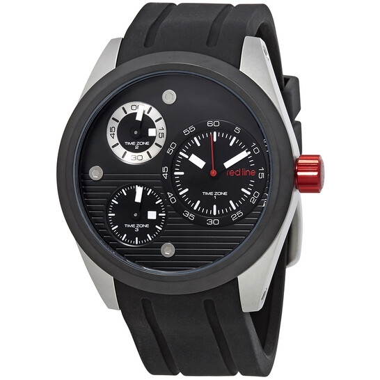 Red Line Jetstream Multiple Time Zone Black Men's Watch RL-10557-01-BB ...