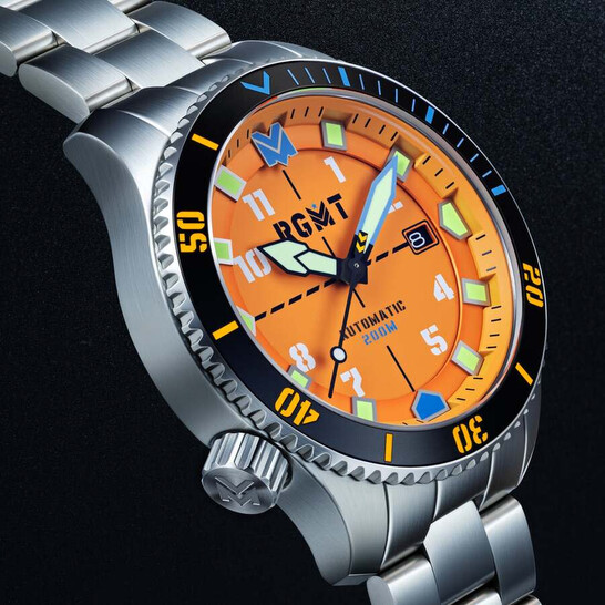 Rgmt Recon Diver Automatic Orange Dial Men's Watch RG-8075-55 ...