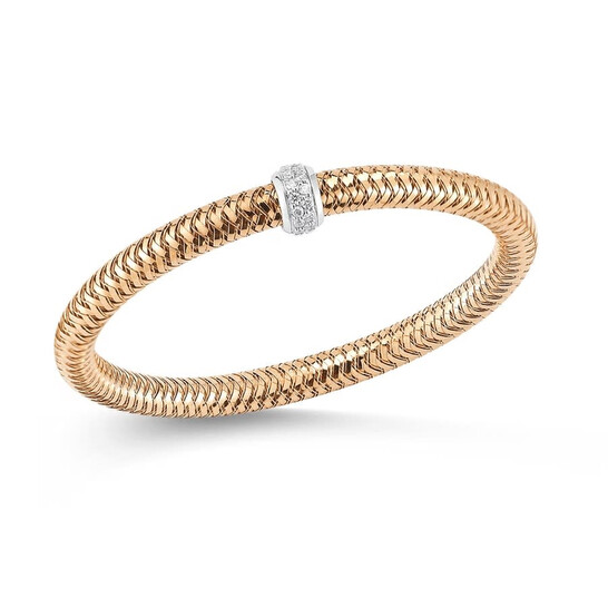 Roberto Coin 18K Rose Gold 0.22 Diamond Primavera Bracelet ...