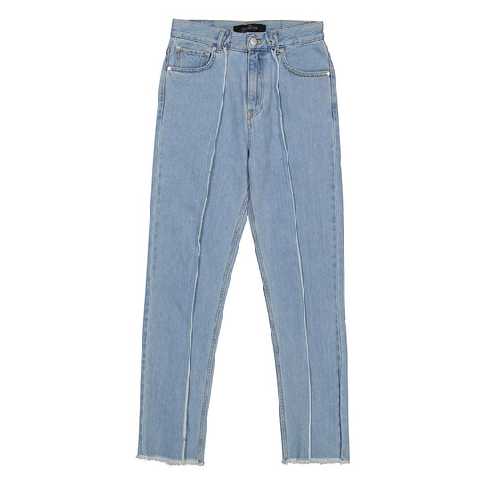 Rokh Ladies Frayed Slim Fit Jeans, Brand Size 36 (US Size 4) R1CA24-CT ...