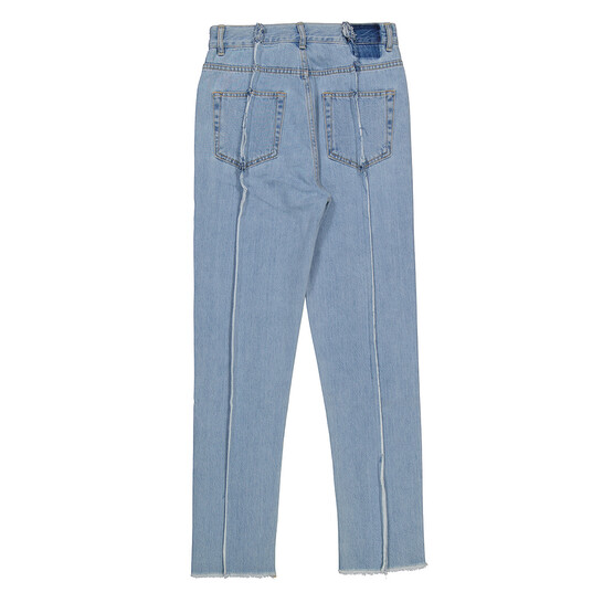 Rokh Ladies Frayed Slim Fit Jeans, Brand Size 36 (US Size 4) R1CA24-CT ...