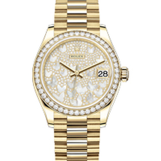Rolex Datejust 31 Mother of Pearl Butterfly Diamond Dial Ladies ...